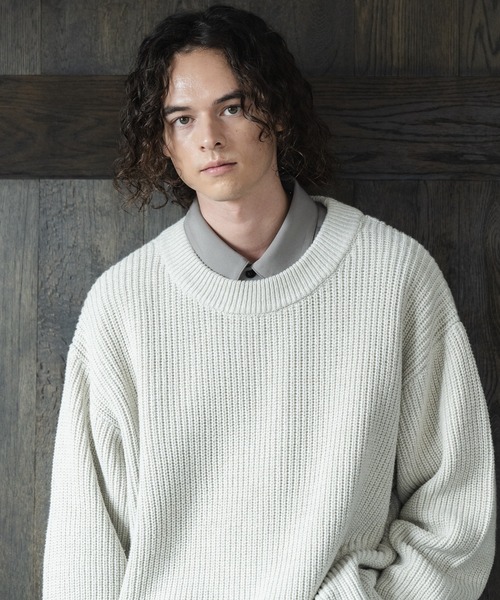 Yahoo!オークション - 「Casper John」 長袖ニット MEDIUM ブラック メ...