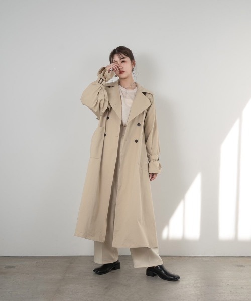 Amiur（エミレ） トレンチコート FREE アイボリー レディース