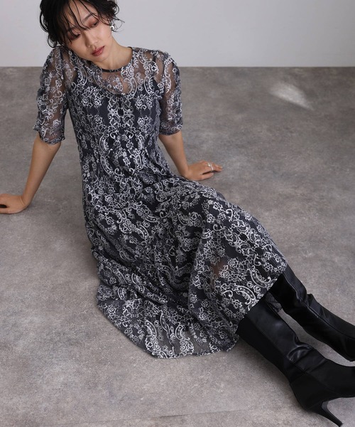 atlo 「atlo」 半袖ワンピース L モカ レディース : ZOZOTOWN Yahoo!店 - 通販 - Yahoo!ショッピング