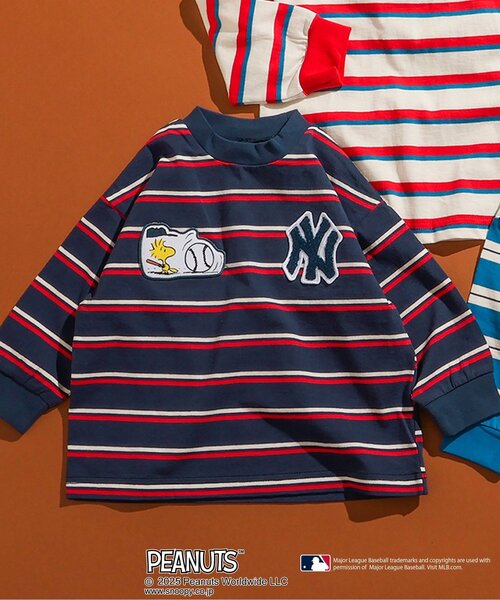 MLB tシャツ 「MLB×PEANUTS」マルチボーダーロンT キッズ 子供服 男の子 女の子 : ZOZOTOWN Yahoo!店 - 通販 - Yahoo!ショッピング