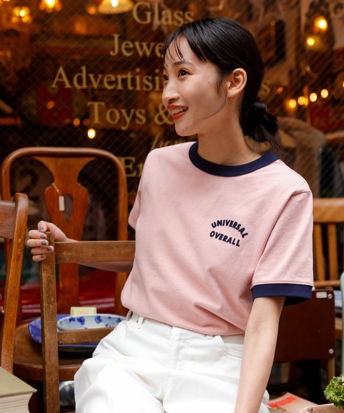 UNIVERSAL OVERALL 「UNIVERSAL OVERALL」 半袖Tシャツ F ピンク レディース : ZOZOTOWN Yahoo!店 - 通販 - Yahoo!ショッピング