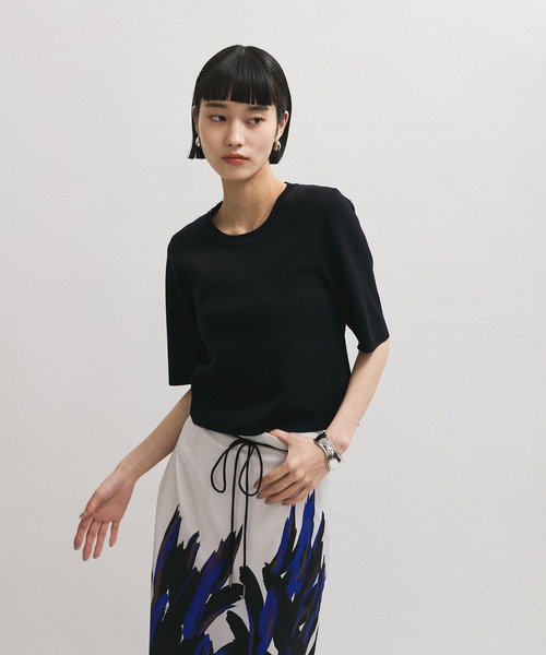 ADAM ET ROPE' 「ADAM ROPE'」 半袖ニット FREE ブラック レディース : ZOZOTOWN Yahoo!店 - 通販 - Yahoo!ショッピング