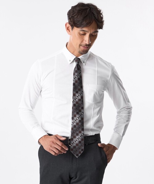 EPOCA UOMO シャツ ブライトポリエステル混ロングスリーブシャツ メンズ : ZOZOTOWN Yahoo!店 - 通販 - Yahoo!ショッピング