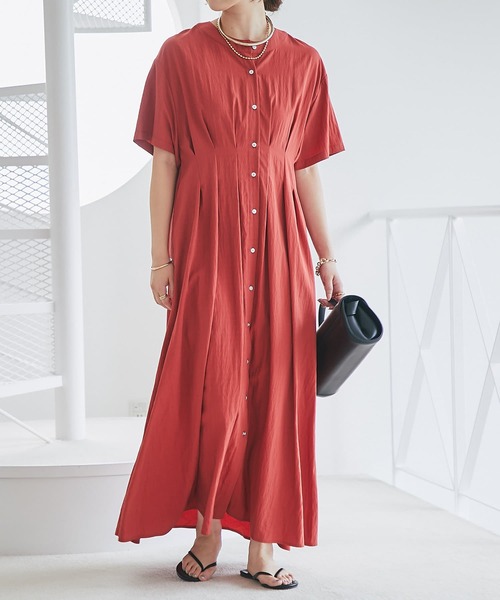 un dix cors 「un cors」 半袖ワンピース - オレンジ レディース : ZOZOTOWN Yahoo!店 - 通販 - Yahoo!ショッピング