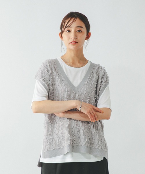 GLOBAL WORK tシャツ シアーフリンジベスト＊半袖T/492462 レディース : ZOZOTOWN Yahoo!店 - 通販 - Yahoo!ショッピング