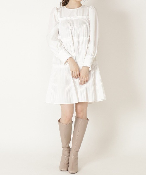 Yahoo!オークション - 「WILLSELECTION」 長袖ワンピース MEDIUM グリ...