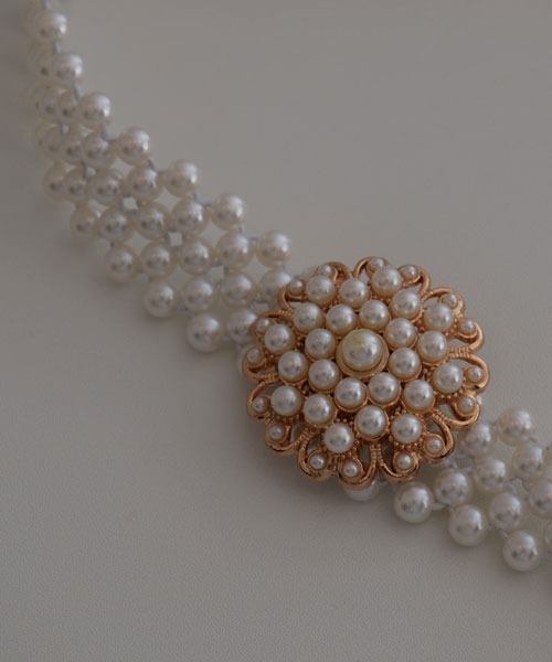 VIBGYOR Women ベルト 「resonance」パール ウエストマーク ゴムベルト「マルチウェイ/6パターン展開/オケージョン」 レディース : ZOZOTOWN Yahoo!店 ...