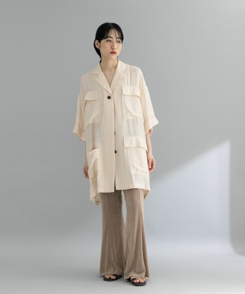 KBF ブラウス シャツ 「WEB限定」バックオープンBIGシャツ レディース : ZOZOTOWN Yahoo!店 - 通販 - Yahoo!ショッピング