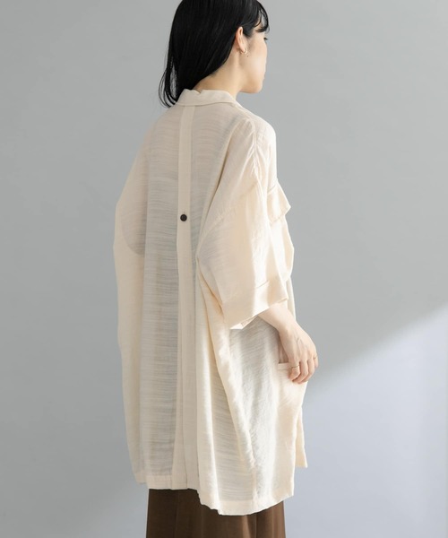 KBF ブラウス シャツ 「WEB限定」バックオープンBIGシャツ レディース : ZOZOTOWN Yahoo!店 - 通販 - Yahoo!ショッピング