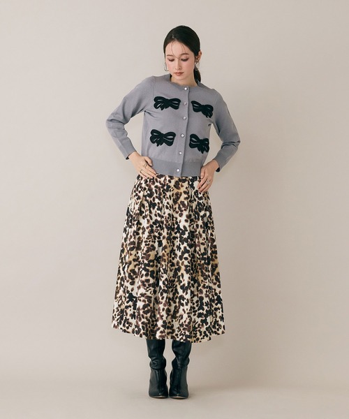 Audie a Muses（オーディア ミューズ） スカート ヒョウ柄ボリューム