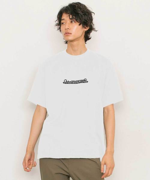 JohnUNDERCOVER tシャツ Tシャツ 【John UNDERCOVER】STUDIOUS限定ロゴ刺繍オーバーサイズTEE : ZOZOTOWN Yahoo!店 - 通販 ...