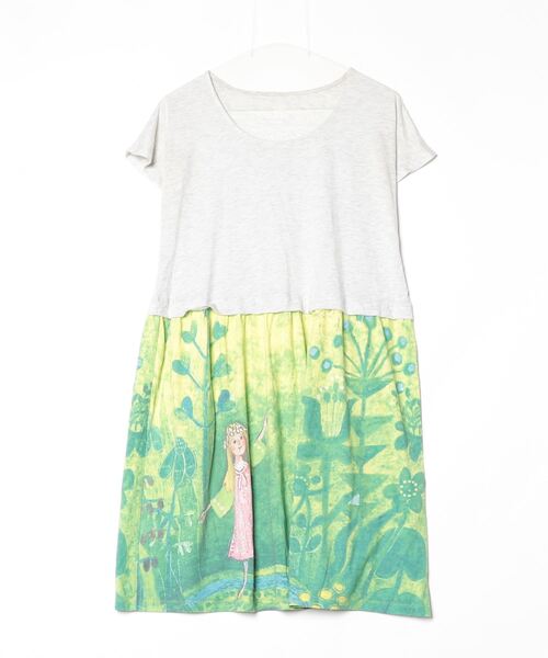 Design Tshirts Store graniph 「Design graniph」 ドッキングワンピース FREE グリーン ...