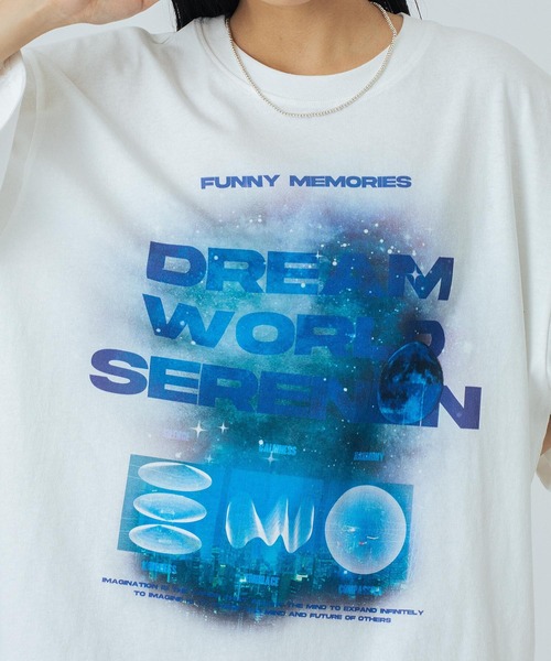 OKIRAKU（オキラク） tシャツ (OKIRAKU×ROSEBUD)GRAPHIC BIG TEE