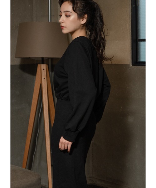 Yahoo!オークション - 「Adoon plain」 長袖ワンピース LARGE ダークパ...