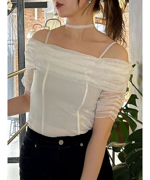 dazzlin tシャツ シアーオフショルダートップス レディース : ZOZOTOWN Yahoo!店 - 通販 - Yahoo!ショッピング