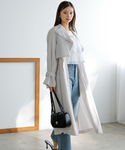 Yahoo!オークション - 「SNIDEL」 トレンチコート ONE SIZE ホワイト ...