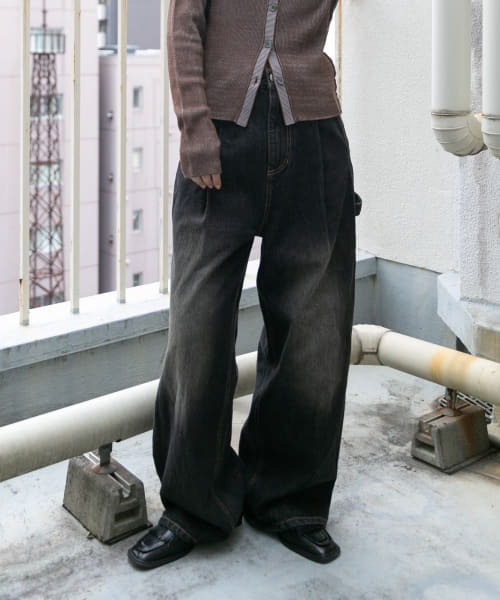 KBF 「KBF」 加工デニムパンツ 36 ブラック レディース : ZOZOTOWN Yahoo!店 - 通販 - Yahoo!ショッピング