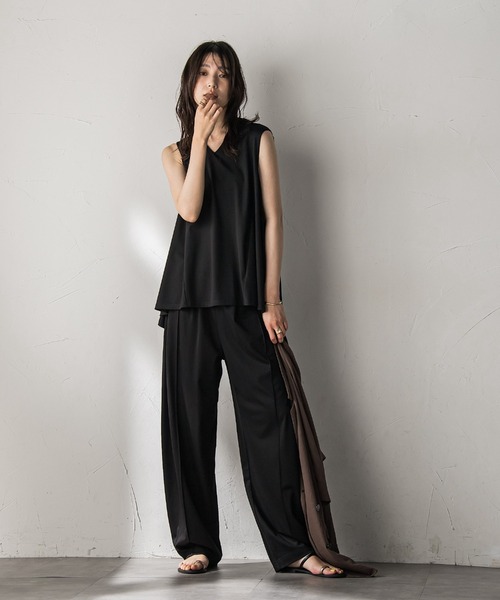 MAYSON GREY ワンピース フレアノースリーブ+カーブパンツセットアップ「手洗い可能」 : ZOZOTOWN Yahoo!店 - 通販 - Yahoo!ショッピング