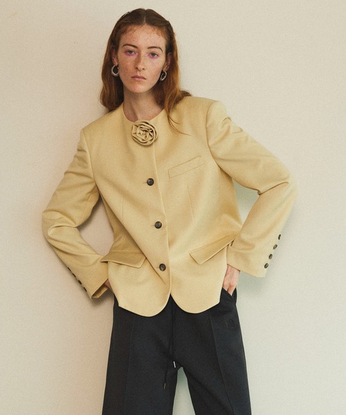 MAISON SPECIAL ジャケット ノーカラージャケット Motif Collarless Jacket/モチーフノーカラージャケット「MAISON SPECIAL/メゾンス ...