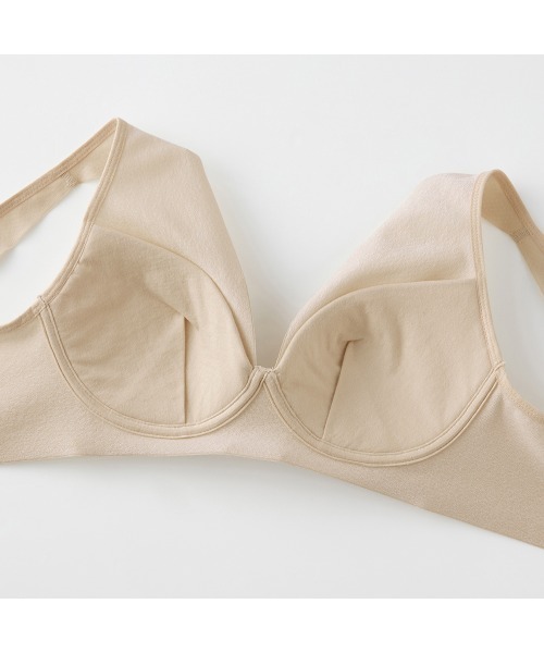 GUNZE ブラジャー KIREILABO/キレイラボ 締め付けずバストをやさしく補整 ノンワイヤーブラジャー 肌側綿100 ...