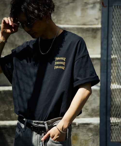 Yahoo!オークション - 「THRASHER」 半袖Tシャツ MEDIUM ライトグレー ...