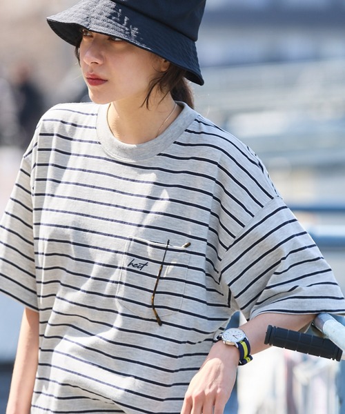 HECT tシャツ 「HECT」Big Border S/S Tee / ビッグシルエットボーダー半袖Tシャツ メンズ レディース ...