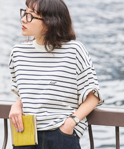 HECT tシャツ 「HECT」Big Border S/S Tee / ビッグシルエットボーダー半袖Tシャツ メンズ レディース ...