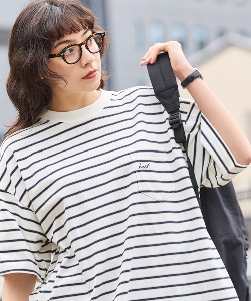 HECT tシャツ 「HECT」Big Border S/S Tee / ビッグシルエットボーダー半袖Tシャツ メンズ レディース ...