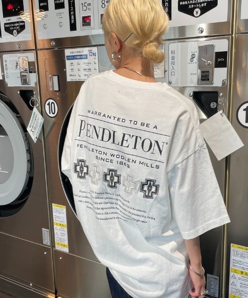 tシャツ Tシャツ 「WEB先行予約」「PENDLETON/ペンドルトン」 別注 ピグメント染め ヒストリーロゴバックプリントTシャツ レディース メ : 88664120 ...