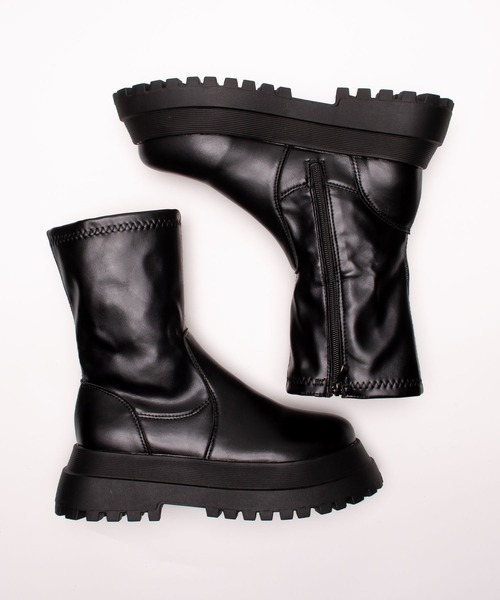 Yahoo!オークション - 「SVEC」 ショートブーツ 39 ブラック レディー...