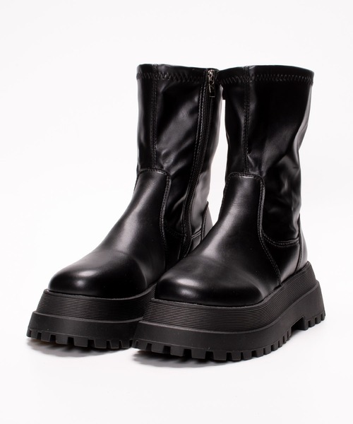 Yahoo!オークション - 「SVEC」 ショートブーツ 39 ブラック レディー...