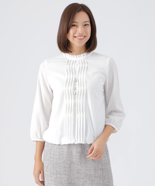 TRANS WORK（トランスワーク） ブラウス シャツ 「ウォッシャブル」ストレッチファイユブラウス レディース : ZOZOTOWN Yahoo!店 - 通販 - Yahoo!ショッピング