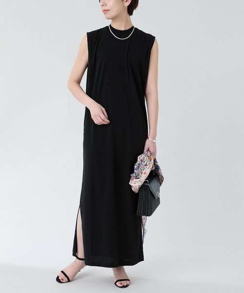 ATON 「ATON」 ノースリーブワンピース SMALL ブラック レディース : ZOZOTOWN Yahoo!店 - 通販 - Yahoo!ショッピング