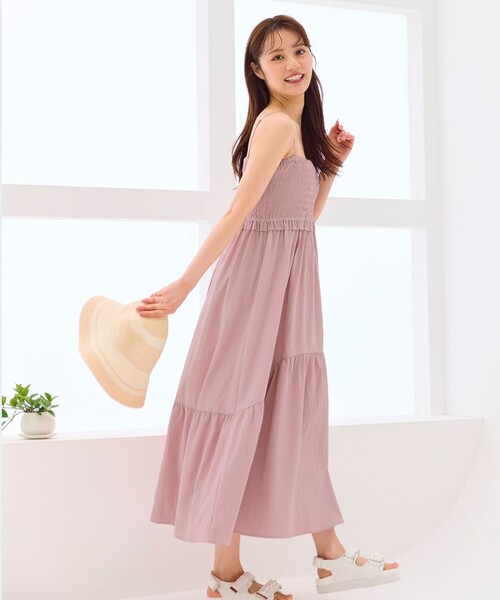 Feroux ワンピース 「洗える」シャーリングデザイン 3wayキャミドレス : ZOZOTOWN Yahoo!店 - 通販 - Yahoo!ショッピング