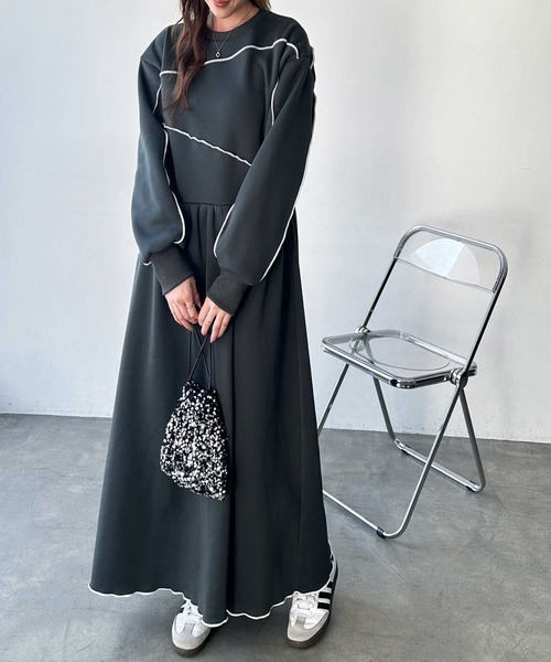 FIRST MOOD ワンピース 「FIRSTMOODコラボ」配色メロー裏起毛スウェットワンピース : ZOZOTOWN Yahoo!店 - 通販 - Yahoo!ショッピング