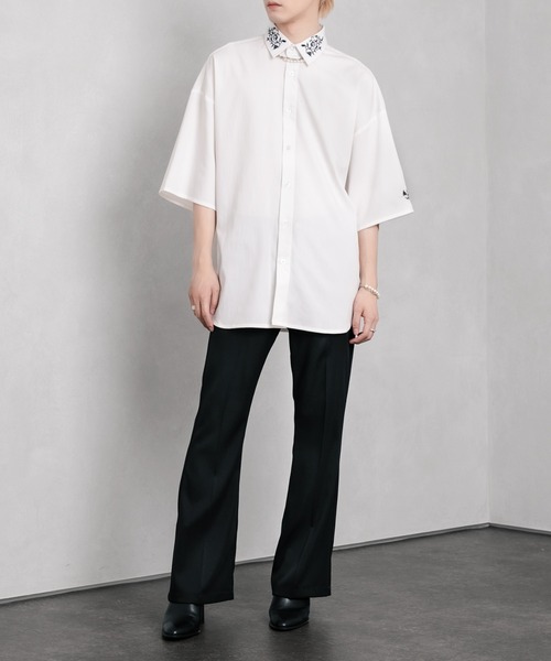 Yahoo!オークション - 「Adoon plain」 半袖シャツ MEDIUM オフホワイ...