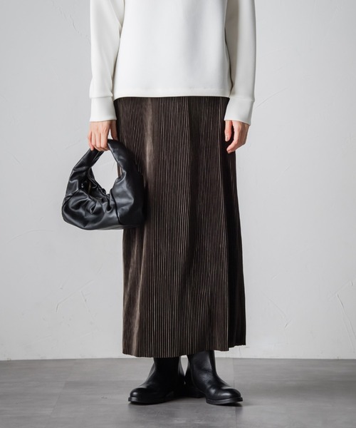 Yahoo!オークション - 「socolla」 プリーツスカート M パープル レデ...