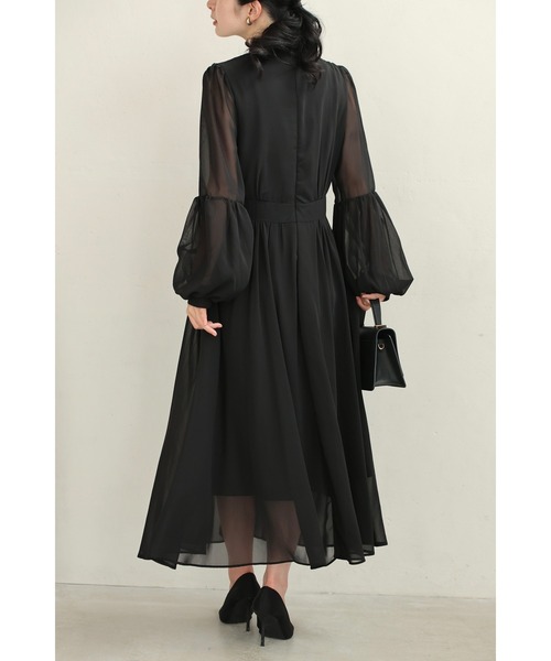 cawaii ワンピース （黒）美しく肌が透けるドラマティックベール