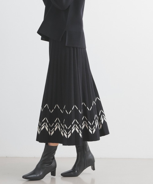 GLACIER lusso 「GLACIER lusso」 ニットスカート L ブラック×ホワイト レディース : ZOZOTOWN Yahoo!店 - 通販 - Yahoo!ショッピング