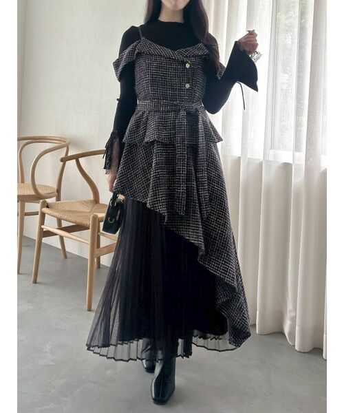 dazzlin ワンピース オフショルアシメトレンチワンピース : ZOZOTOWN Yahoo!店 - 通販 - Yahoo!ショッピング