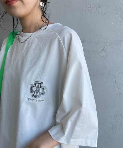 PENDLETON tシャツ 「PENDLETON/ペンドルトン」 別注 ドローコード付き ネイティブ柄ワンポイントロゴ刺繍Tシャツ レディース メンズ : ZOZOTOWN Yahoo!店 ...