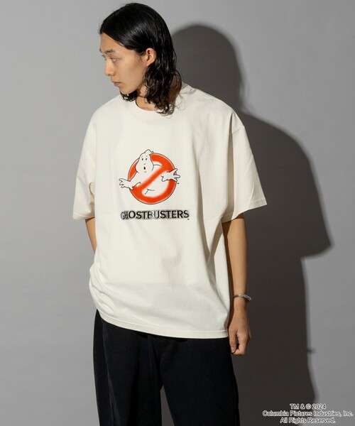 FREAK'S STORE tシャツ FREAK’S STORE/フリークスストア GHOSTBUSTERS/ゴーストバスターズ フロッキープリント ショートスリーブTシャツ/半 ...