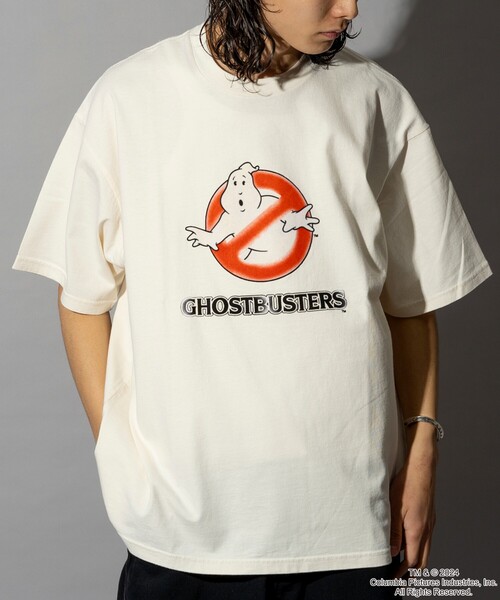 FREAK'S STORE tシャツ FREAK’S STORE/フリークスストア GHOSTBUSTERS/ゴーストバスターズ フロッキープリント ショートスリーブTシャツ/半 ...