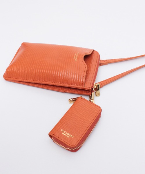 ショルダーバッグ バッグ コンパクトにお出かけ【VIOLAd’ ORO ／ヴィオラドーロ】ADRIA V1289・リザードスマホポシェット／お ...