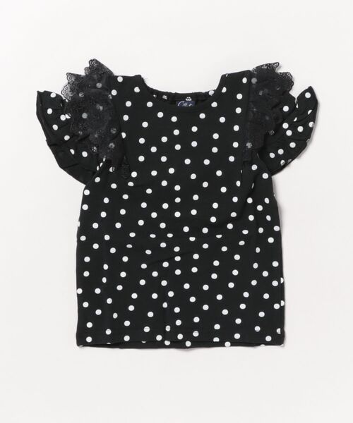 Crescent tシャツ 水玉ドット柄肩フリル半袖Tシャツ キッズ 子供服 女の子 : ZOZOTOWN Yahoo!店 - 通販 - Yahoo!ショッピング