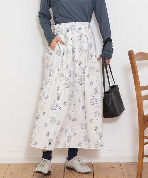 POU DOU スカート フォレスト線画プリントタックスカート : ZOZOTOWN Yahoo!店 - 通販 - Yahoo!ショッピング