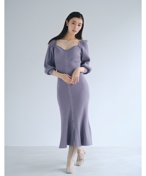 Yahoo!オークション - 「SNIDEL」 ニットワンピース ONE SIZE ベージュ...