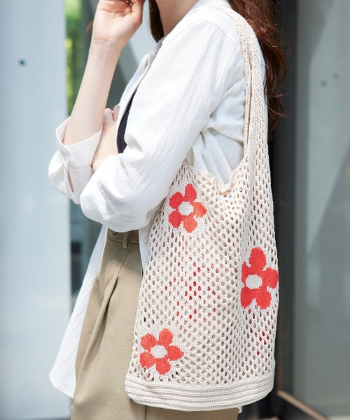 SETUP7 トートバッグ 「SETUP7」フラワーニットトートバッグ KNF012 レディース : ZOZOTOWN Yahoo!店 - 通販 - Yahoo!ショッピング