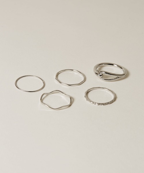 novice 指輪 リング 「novice」Deformed Narrow Rings 5 set レディース : ZOZOTOWN ...