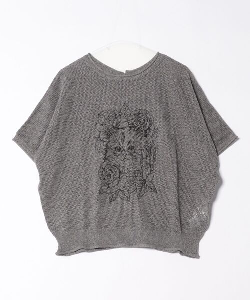 ScoLar カーディガン 152609：ネコ柄麻混ニット 2WAYカーディガン レディース : ZOZOTOWN Yahoo!店 - 通販 ...